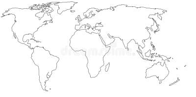 Empty world map stock illustration. Illustration of world - 4608055