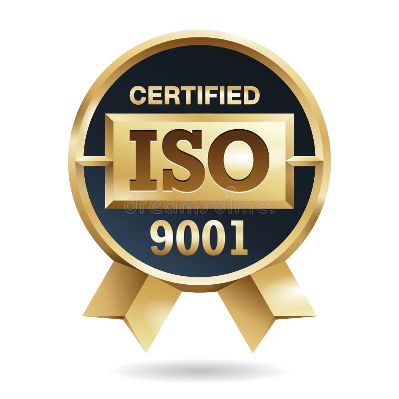 ISO 9001 Golden Medal Quality Management System Stock Vector ...