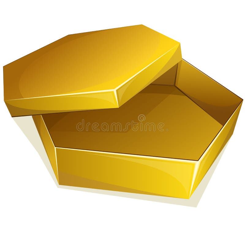 Empty yellow box stock vector. Illustration of thin, flat - 32645320