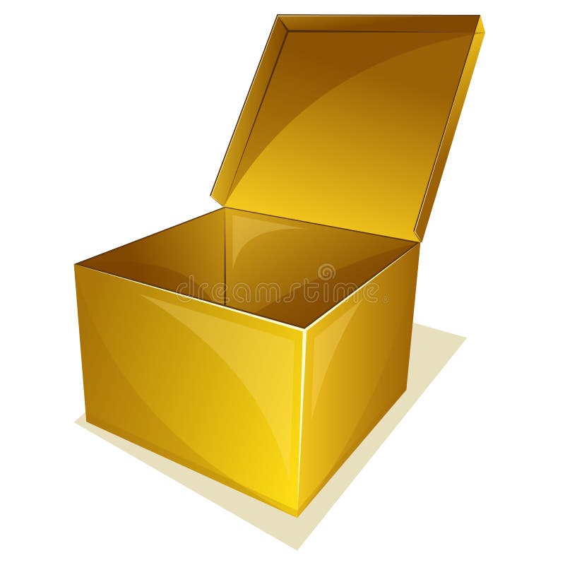 Empty yellow box stock vector. Illustration of thin, flat - 32645320