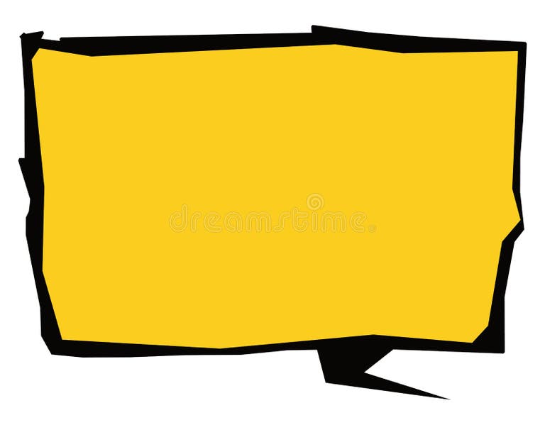 Empty Yellow Dialog Box with Squared Borders, Vector Illustration Stock ...
