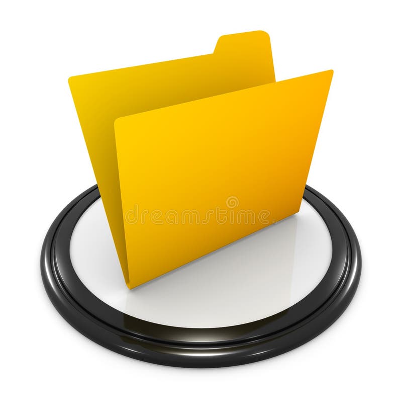 Empty yellow folder stock illustration. Illustration of render - 137355793