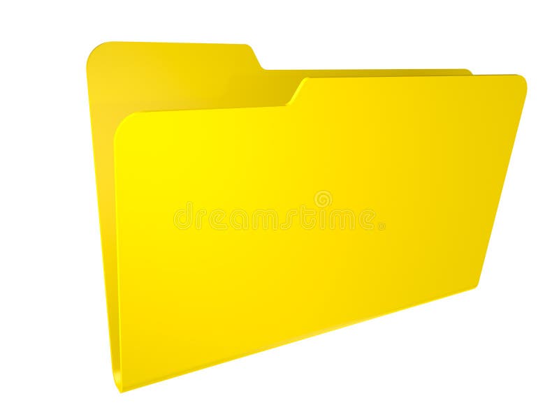 Empty Yellow Folder. Isolated on White. Stock Illustration ...
