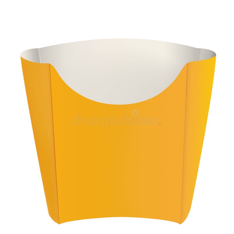 Empty Yellow Packaging for French Fries Stock Illustration ...
