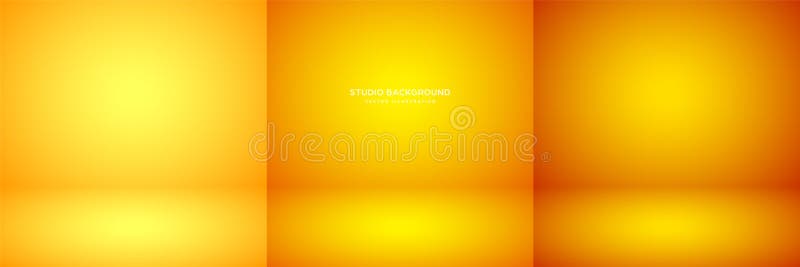Empty Yellow Studio Abstract Backgrounds with Spotlight Effect. Product ...
