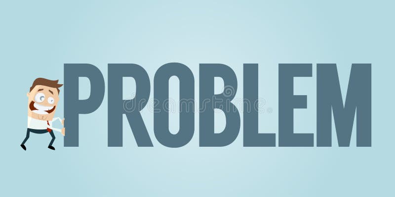 Empurrando O Problema Ausente Ilustração do Vetor - Ilustração de ...