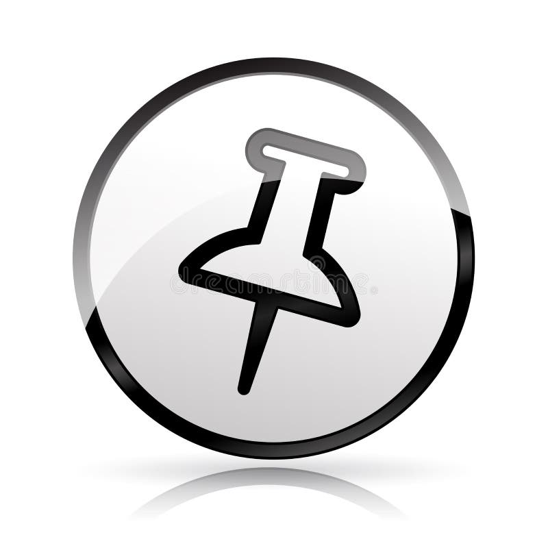 Empurre Pin Icon No Fundo Branco Ilustração do Vetor - Ilustração de ...