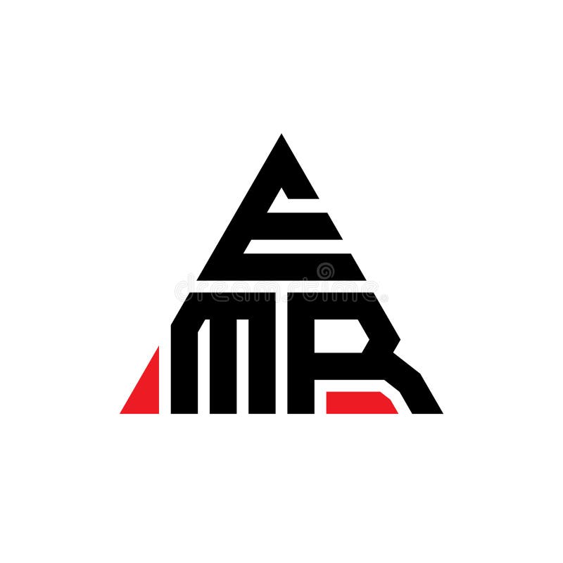 EMR Triangle Letter Logo Design with Triangle Shape. EMR Triangle Logo ...