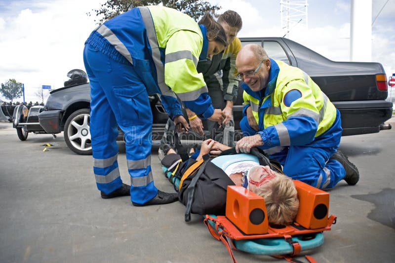 EMS team at work stock photo. Image of care, reflective - 17594242
