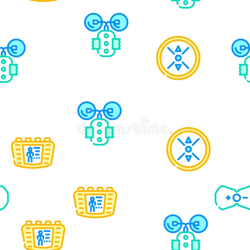 Ems Training Device Vector Seamless Pattern Stock Illustration ...