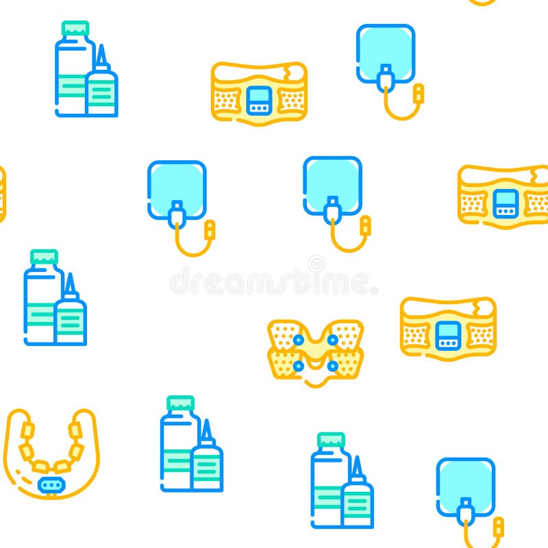 Ems Training Device Vector Seamless Pattern Stock Vector - Illustration ...