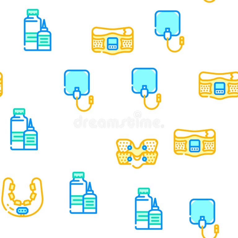 Ems Training Device Vector Seamless Pattern Stock Vector - Illustration ...