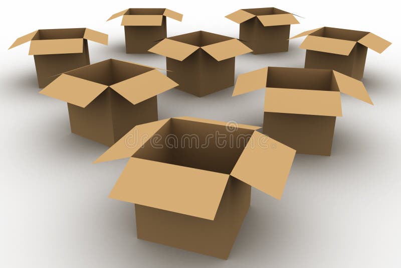 Emtpy Boxes stock illustration. Illustration of send, deliver - 434995