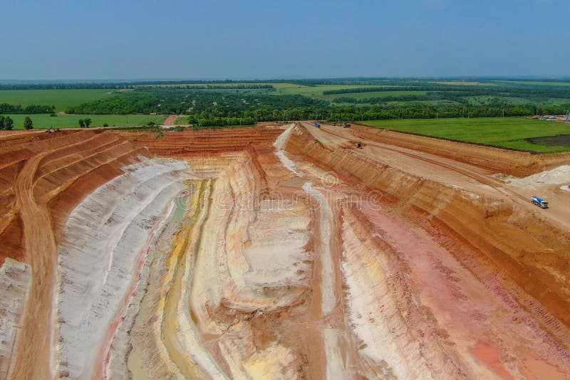 Quarry Development For Clay Extraction. Stock Photo - Image of ...
