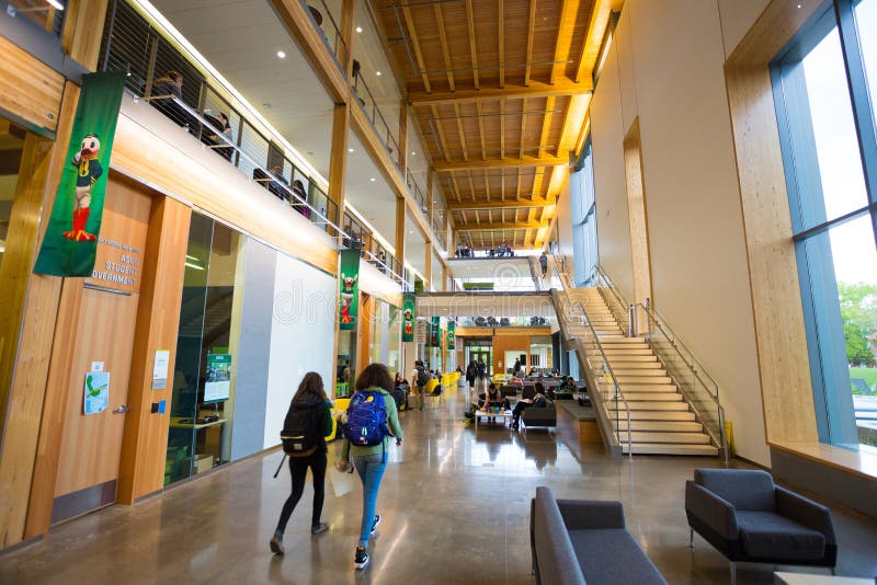 EMU Building University of Oregon Campus Editorial Stock Image - Image ...