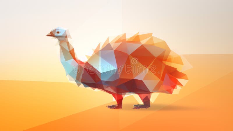 An Emu is Shown in a Low Polygonal Style Stock Illustration ...