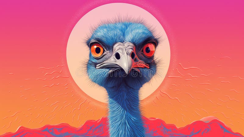 Emu Near Distilled Water: Risograph Ra 6400 Textured Image Stock ...