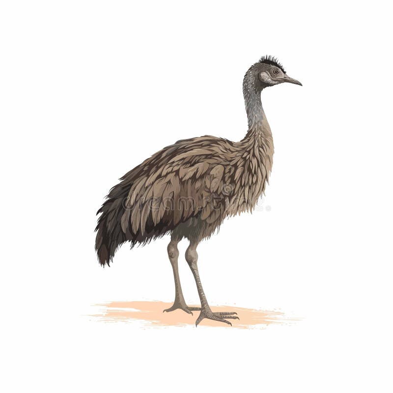 Emu vector isolated stock vector. Illustration of wildlife - 277633294