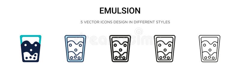 Emulsion Icon in Filled, Thin Line, Outline and Stroke Style. Vector ...