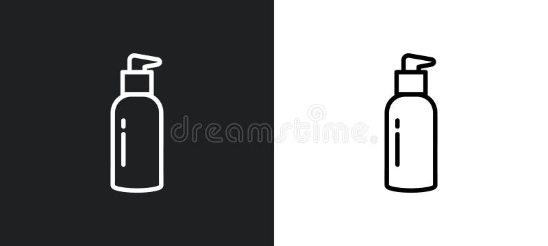 Emulsion Outline Icon in White and Black Colors. Emulsion Flat Vector ...