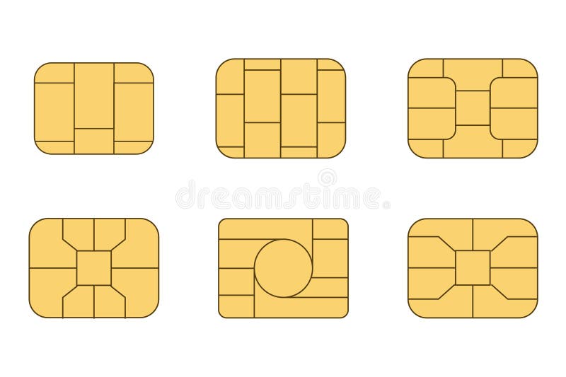 EMV Chip Icon Set. Microchip for Bank Plastic Credit or Debit Charge or ... EMV Chip Icon Set. Microchip for Bank Plastic Credit or Debit Charge or ...