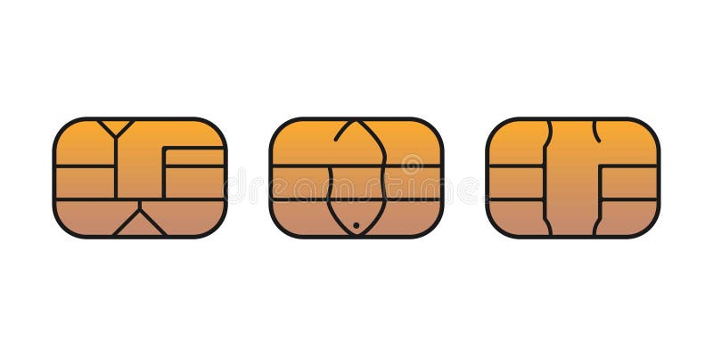 EMV Gold Chip Icon for Bank Plastic Credit or Debit Charge Card. Vector ... EMV Gold Chip Icon for Bank Plastic Credit or Debit Charge Card. Vector ...