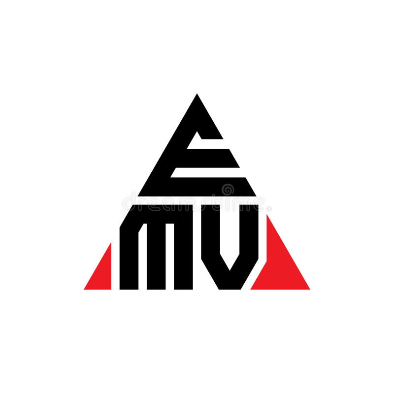 EMV Triangle Letter Logo Design with Triangle Shape. EMV Triangle Logo ...