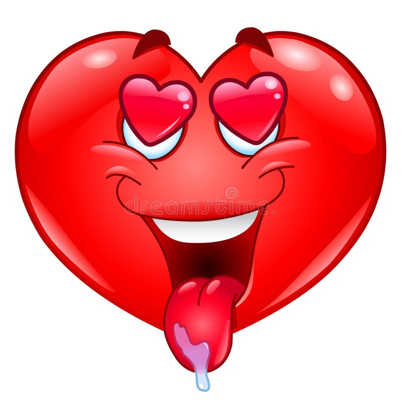 Emoticon emocionado ilustración del vector. Ilustración de amor - 31824594