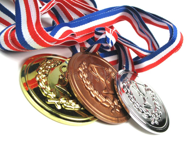 En de winnaar is stock afbeelding. Image of winnaars, rood - 6754975