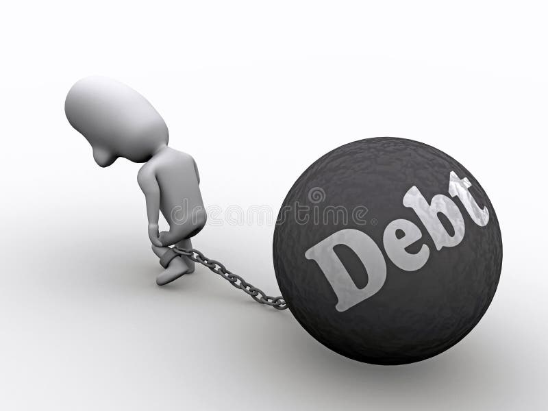 En deuda stock de ilustración. Ilustración de presione - 15417108