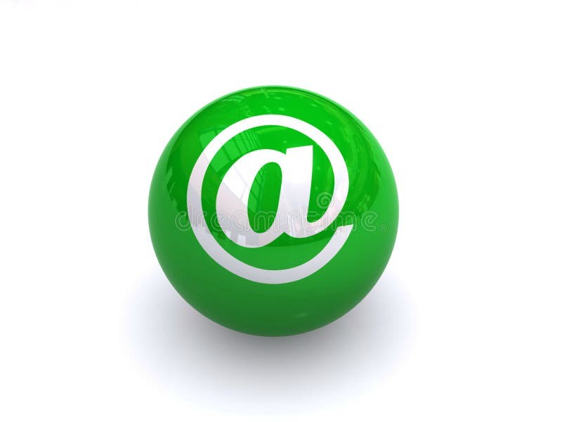 En el botón del email stock de ilustración. Ilustración de color - 12367519
