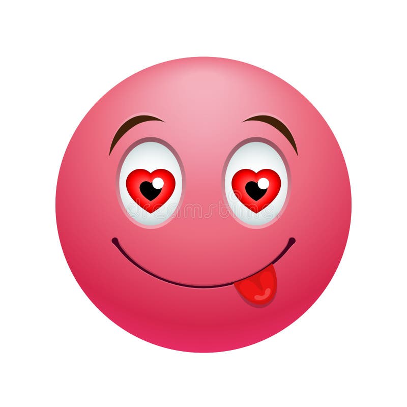 En Muestra Del Emoticon Del Amor Ilustración del Vector - Ilustración ...