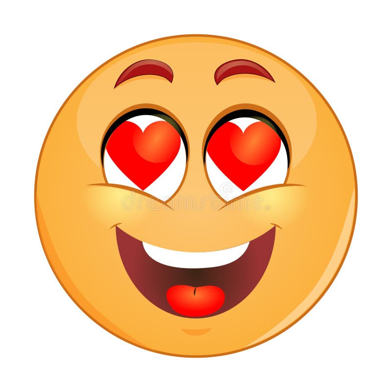 En emoticon del amor ilustración del vector. Ilustración de amante ...