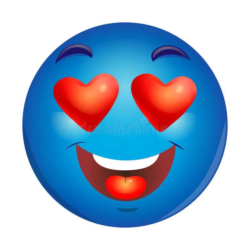 En emoticon del amor ilustración del vector. Ilustración de amante ...