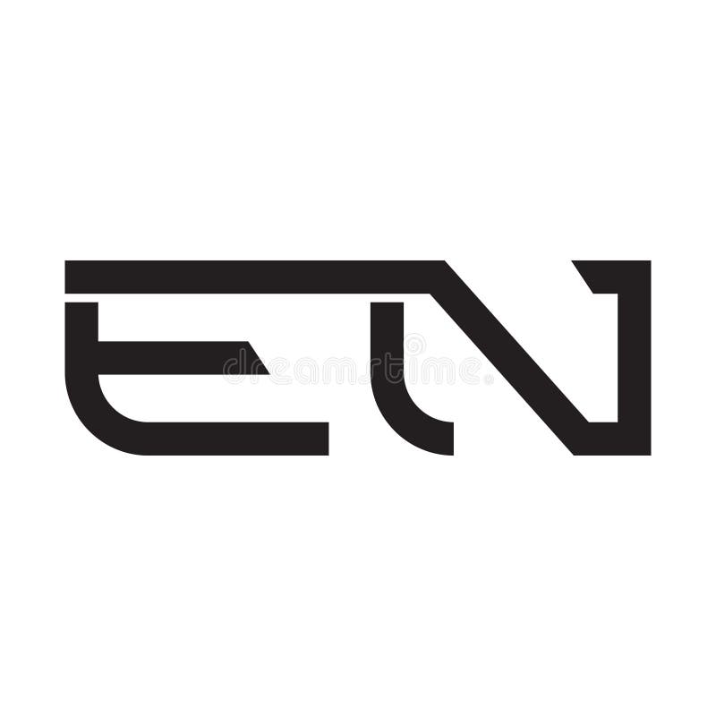 En Initial Letter Vector Logo Icon Stock Vector - Illustration of ...