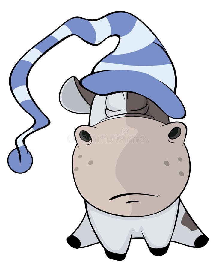 En liten ko cartoon vektor illustrationer. Illustration av cirkus ...