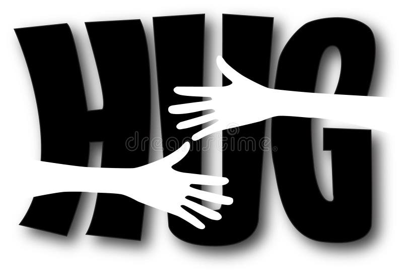 En stor kram stock illustrationer. Illustration av finger - 49227265