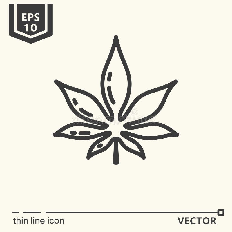 En symbol - cannabis vektor illustrationer. Illustration av element ...