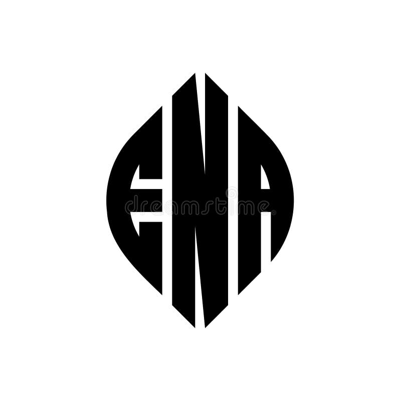 ENA Circle Letter Logo Design with Circle and Ellipse Shape. ENA ...