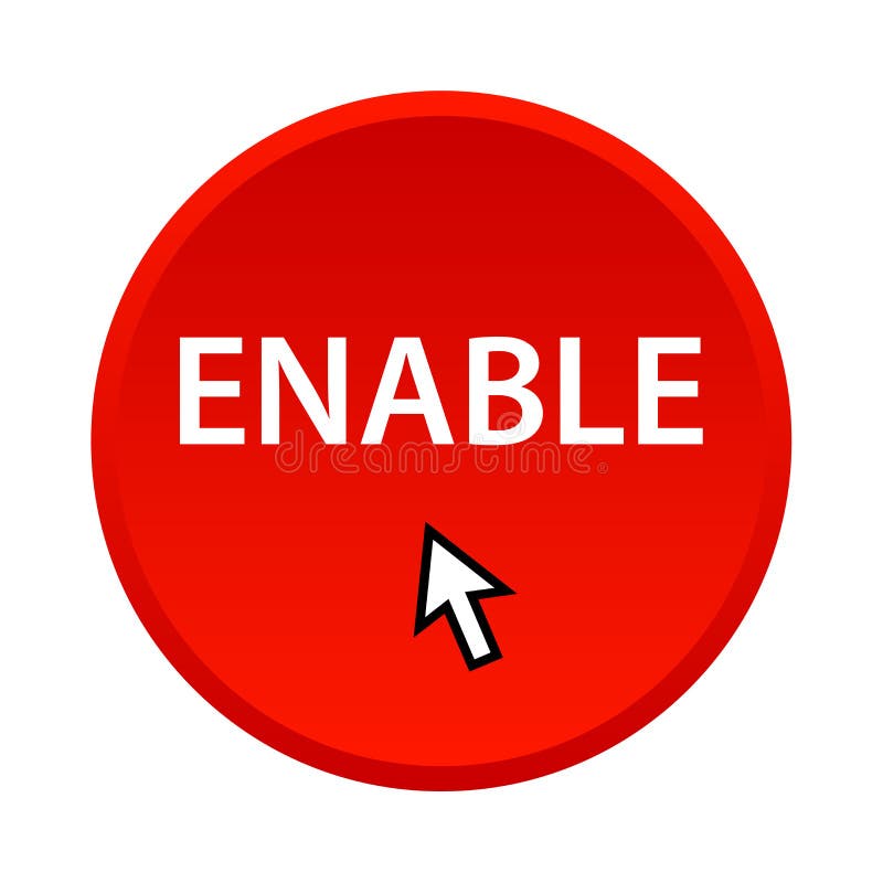 Enable button stock vector. Illustration of abstract - 213185284