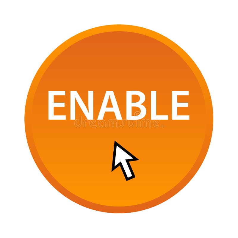 Enable button stock vector. Illustration of data, communication - 213185303