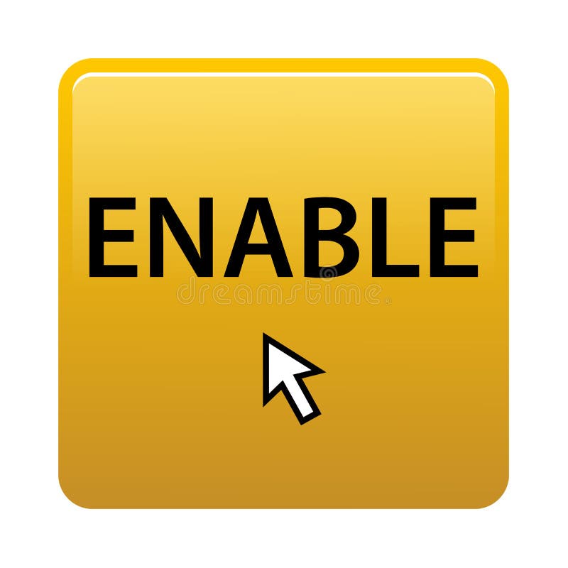 Enable button stock vector. Illustration of element - 213185380
