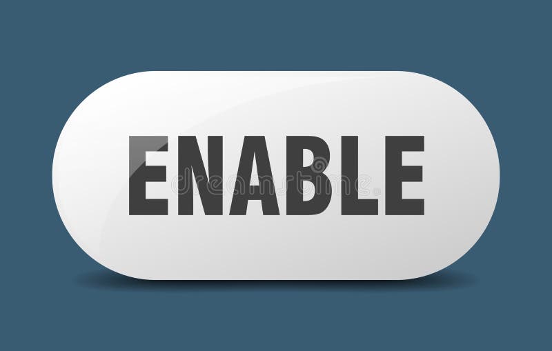 Enable Button stock illustration. Illustration of conceptual - 295202