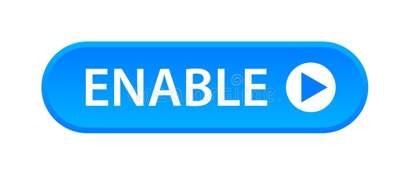 Enable button stock vector. Illustration of abstract - 213185129