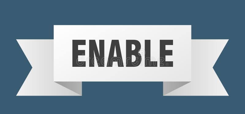 Enable ribbon. stock vector. Illustration of isolated - 191263647