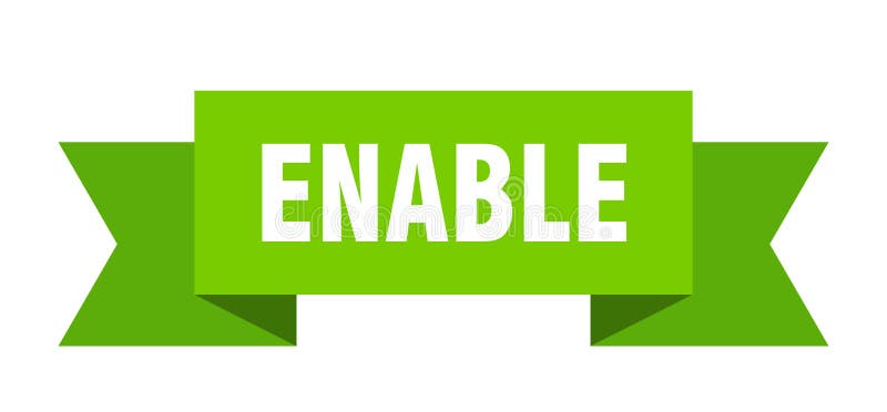 Enable ribbon. stock vector. Illustration of sticker - 191266006