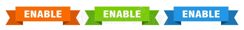 Enable Ribbon. Enable Isolated Paper Sign. Banner Stock Vector ...