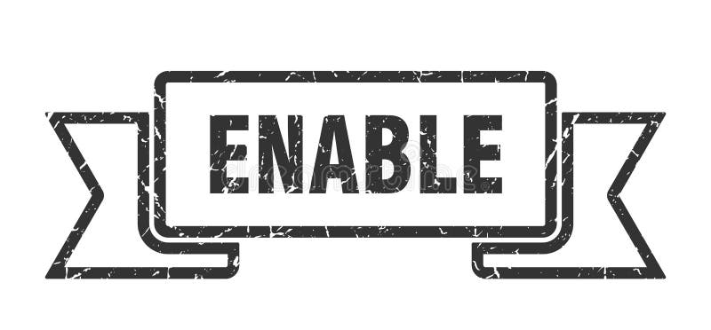 Enable ribbon. stock vector. Illustration of vector - 189719619