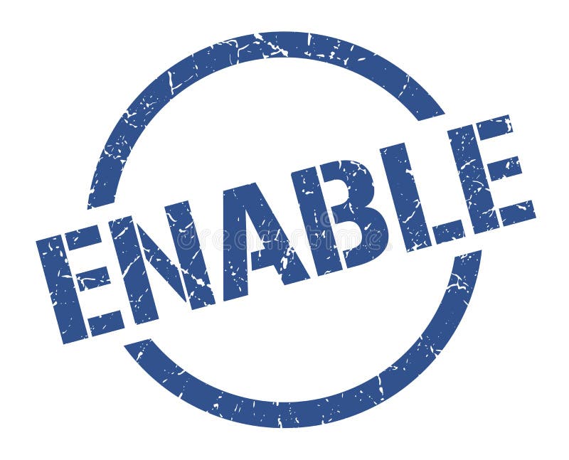 Enable stamp stock vector. Illustration of stamp, seal - 136953308