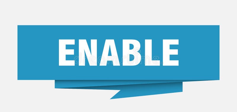 Enable stock vector. Illustration of design, insignia - 124321346